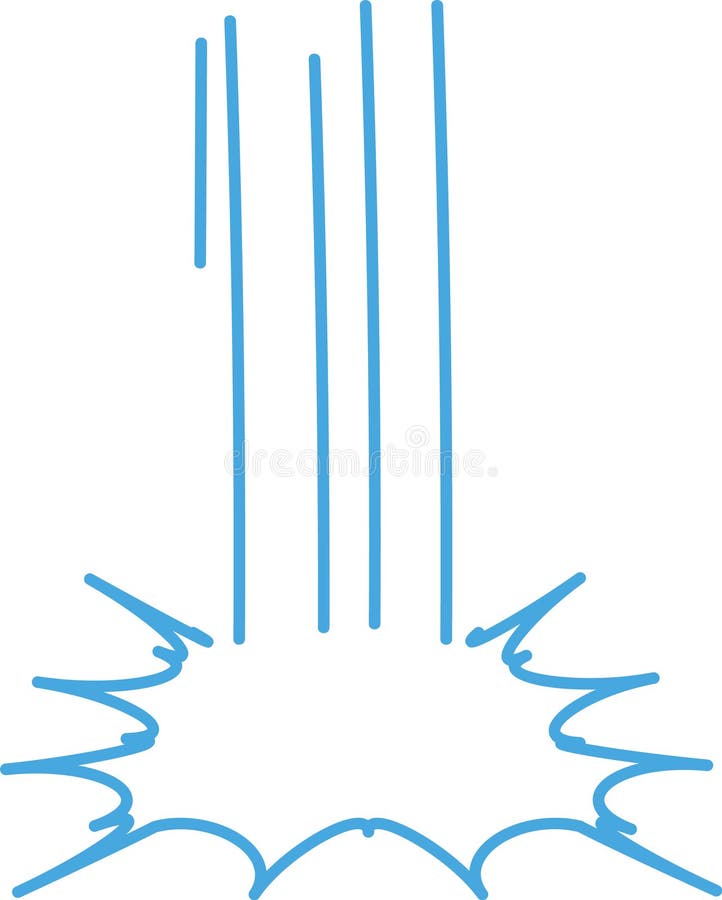 Falling and Explosion Lined Doodle Stock Vector - Illustration of ...