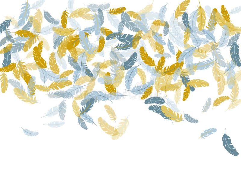 Falling Feather Elements Soft Vector Design. Stock Vector ...