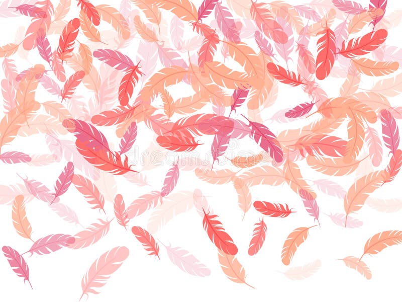 Falling Feather Elements Soft Vector Design. Stock Vector ...