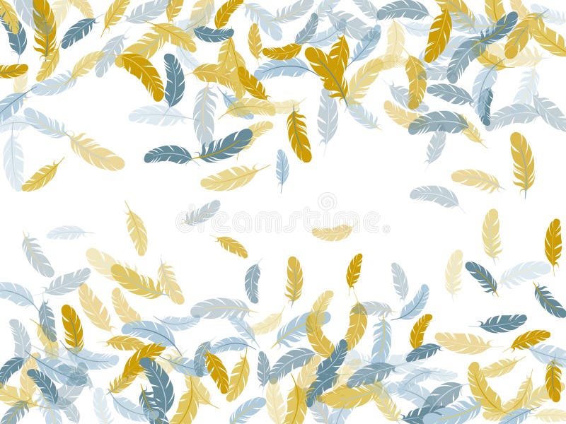 Falling Feather Elements Soft Vector Design. Stock Vector ...
