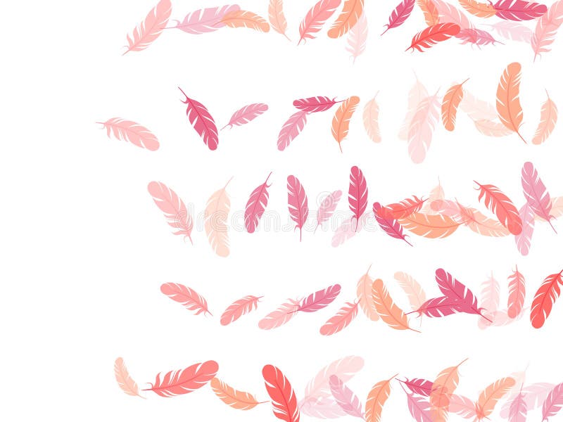 Falling Feather Elements Soft Vector Design. Stock Vector ...