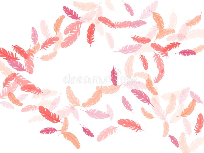Falling Feather Elements Soft Vector Design. Stock Vector ...