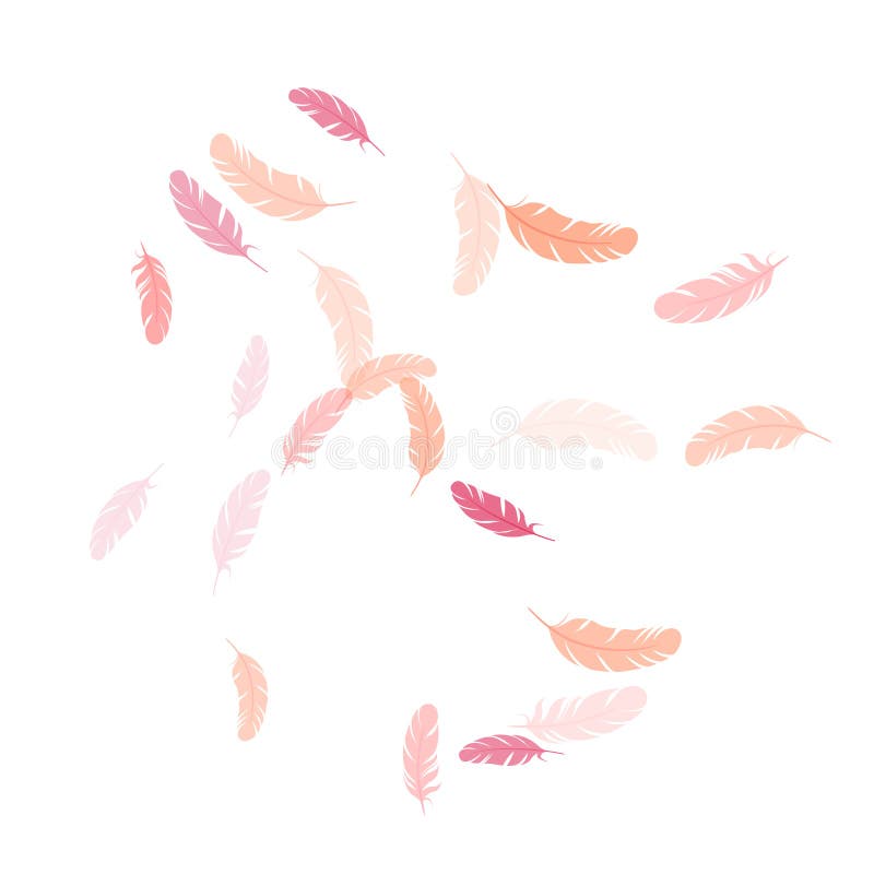 Falling Feather Elements Soft Vector Design. Stock Vector ...