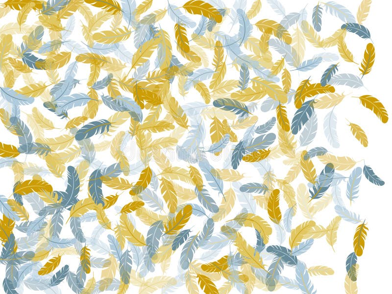 Falling Feather Elements Soft Vector Design. Stock Vector ...