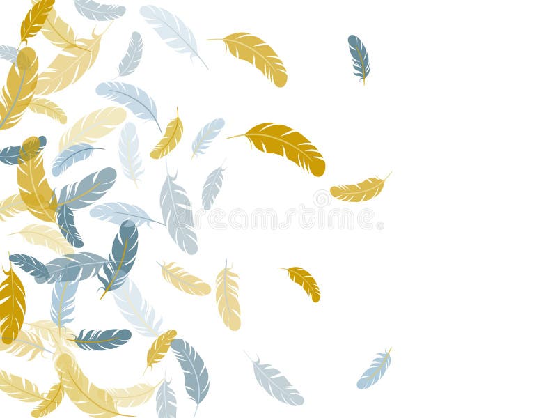 Falling Feather Elements Soft Vector Design. Stock Vector ...