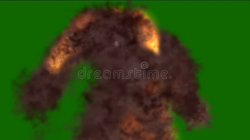 Falling Fire Stream Motion Graphics with Green Screen Background Stock ...