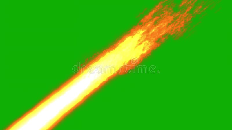 Fire Stream with Trajectory Path on Plain Black Background Stock Video ...