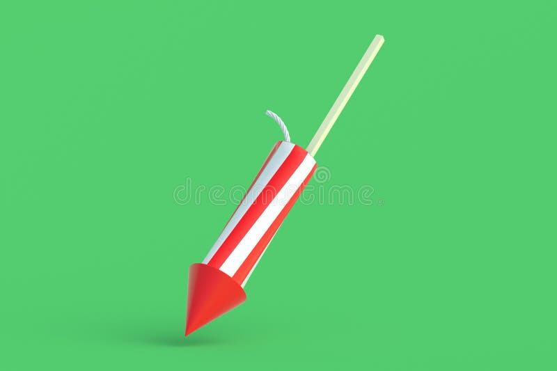 Falling Firework Rocket. Party and Festival Concept Stock Illustration ...