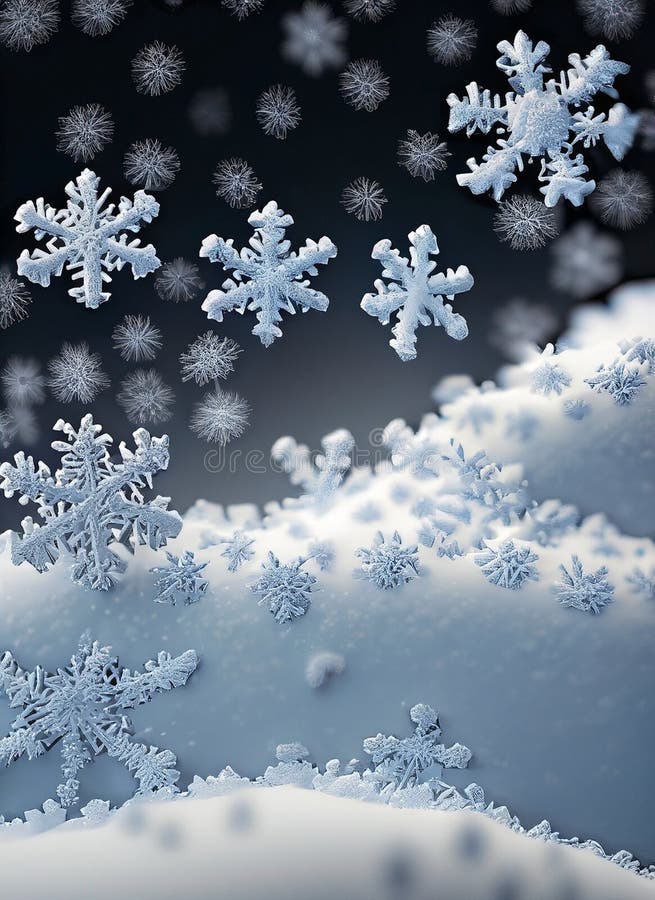 Falling flake with snow stock illustration. Illustration of reflection ...