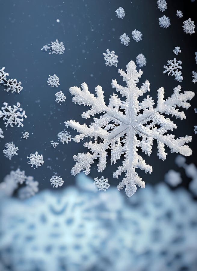 Falling flake with snow stock illustration. Illustration of xmas ...