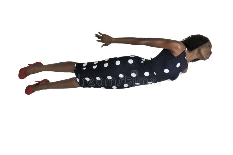 Falling or Flying Woman stock photo. Image of beautiful - 78349316