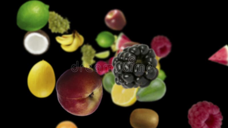Falling FRUITS Background, Loop, with Alpha Channel, 4k Stock Footage ...
