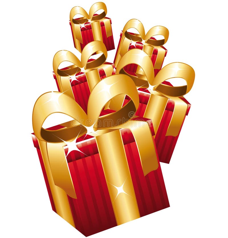 Falling gifts. stock vector. Illustration of eps10, present - 27961459