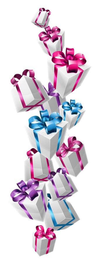 Falling gifts design stock vector. Illustration of decoration - 45717511