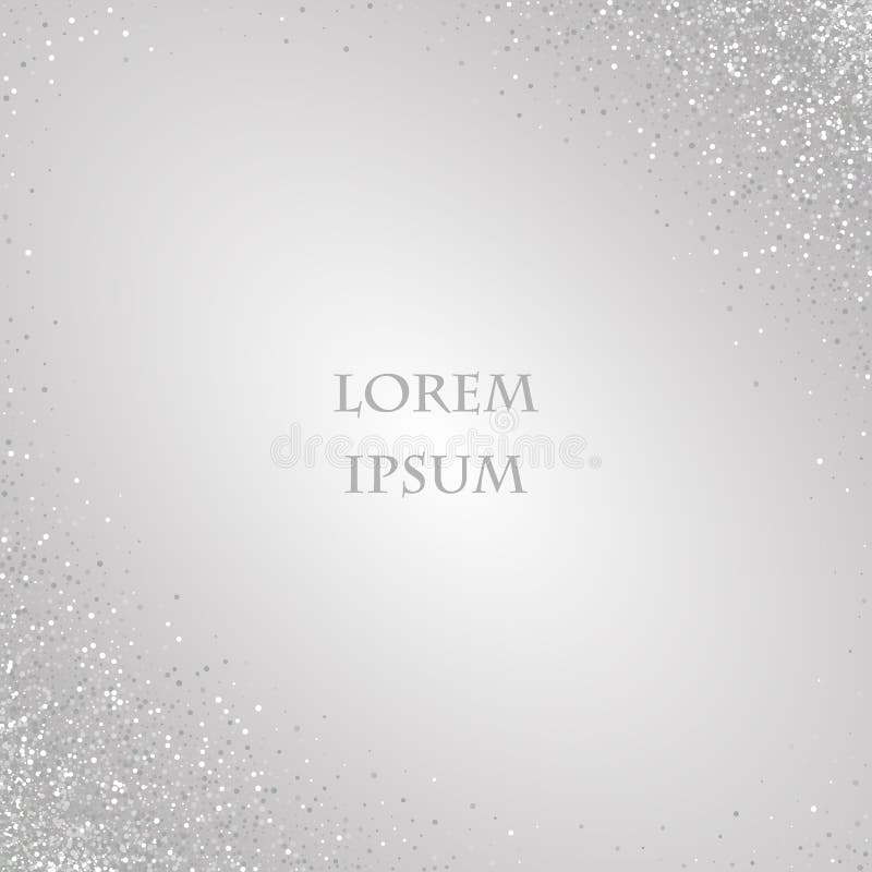 Falling Glitter Confetti. Vector Silver Dust, Explosion on Grey ...