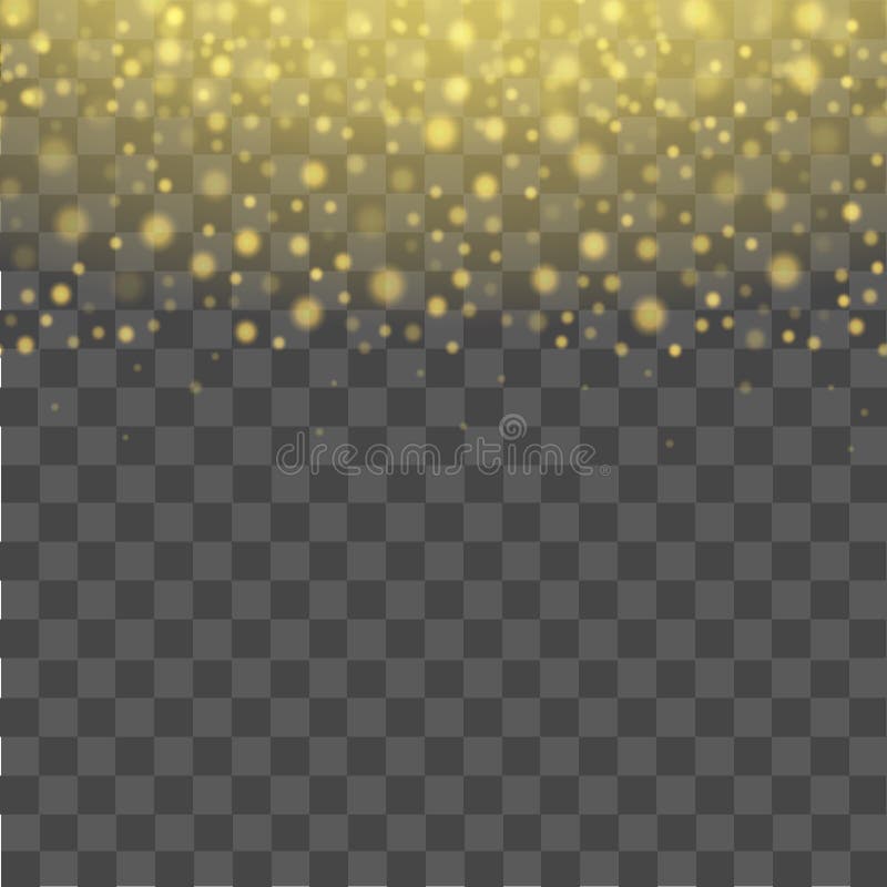 Falling Glitter Particles On Transparent Background. Vector ...