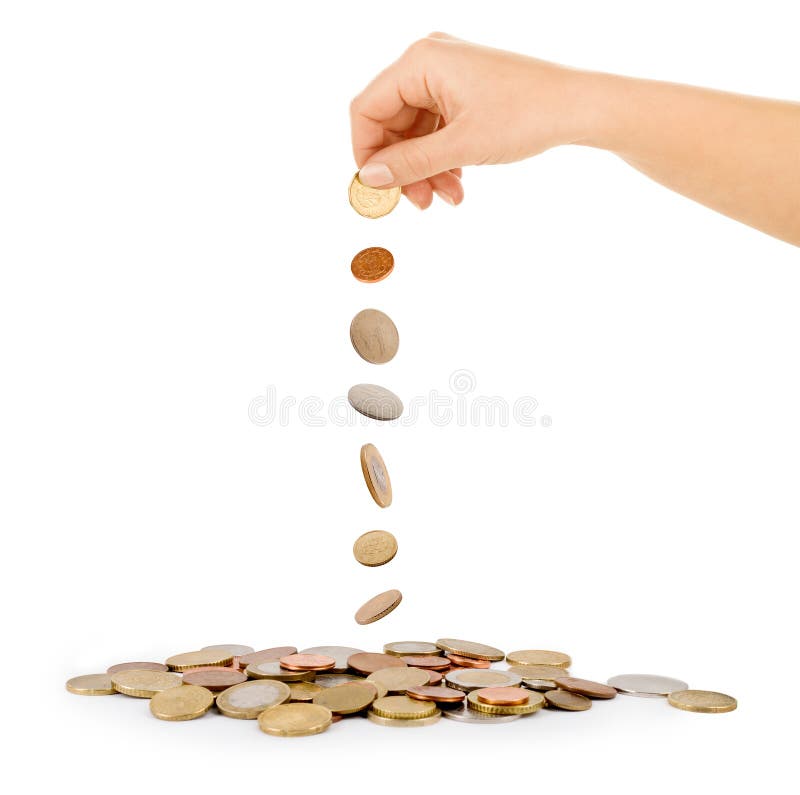 Falling Gold Coins stock photo. Image of money, falling - 11354420