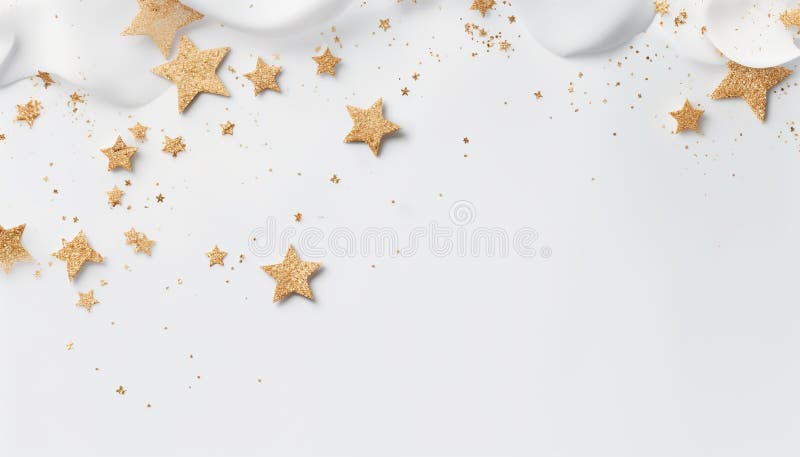 Falling Gold Confetti, Celebration Decoration, Star Shaped Shiny ...