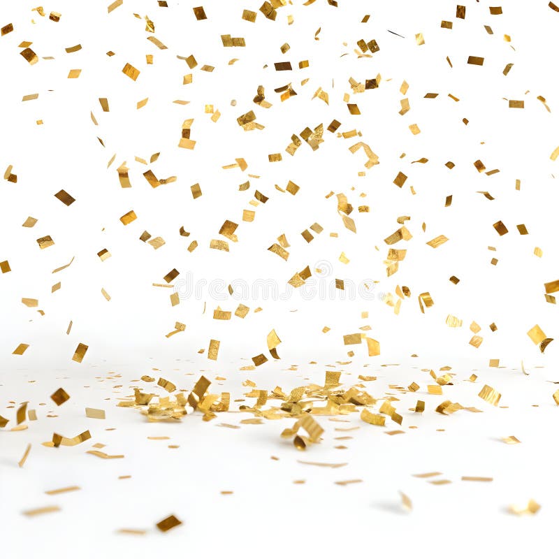 Falling Gold Confetti stock illustration. Illustration of glittering ...