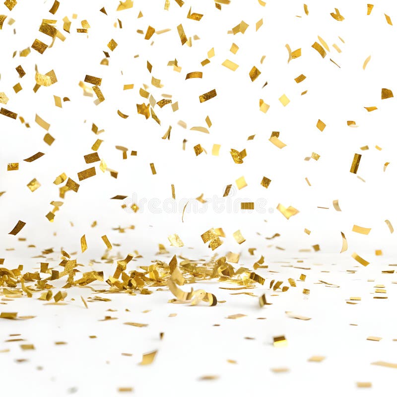 Falling Gold Confetti stock illustration. Illustration of sparkle ...