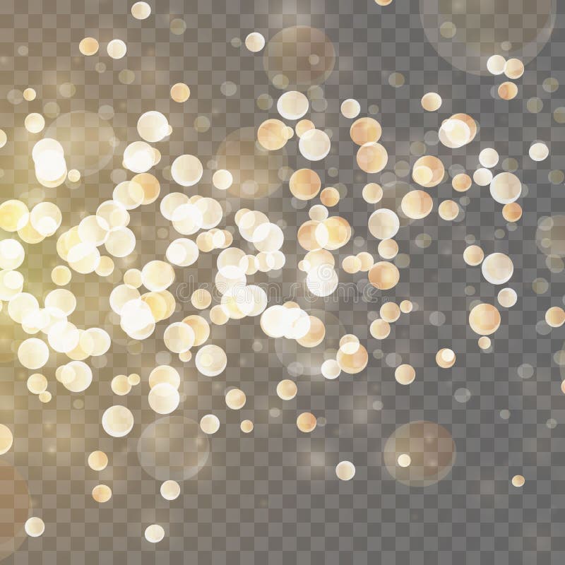 Falling Gold Sparkles on Transparent Stock Illustration - Illustration ...