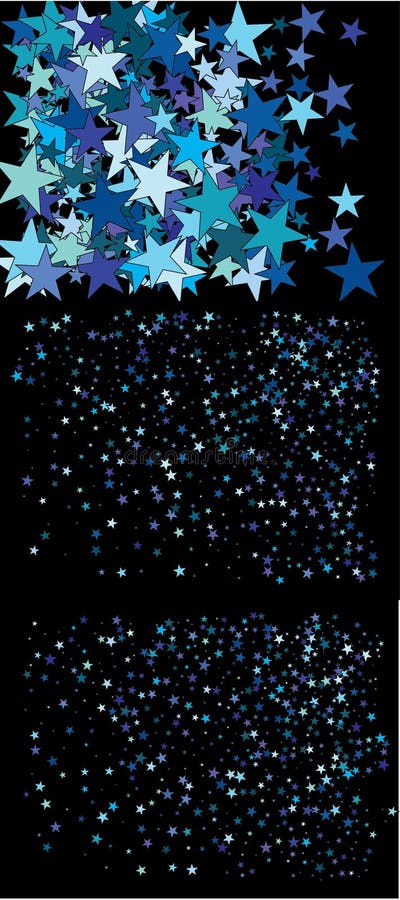Falling golden blue stars stock illustration. Illustration of ...