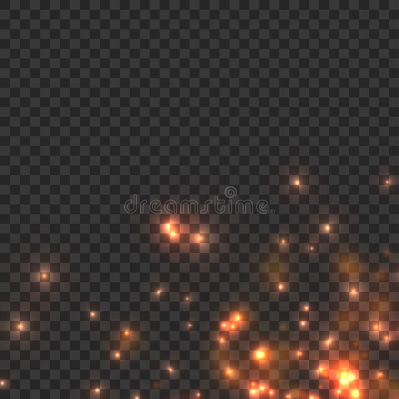 Falling Golden Glitter Particles Overlay. Bright Sparkling Light Effect ...