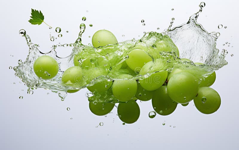 Falling Grapes Water Splash Transparent Background Stock Photo - Image ...