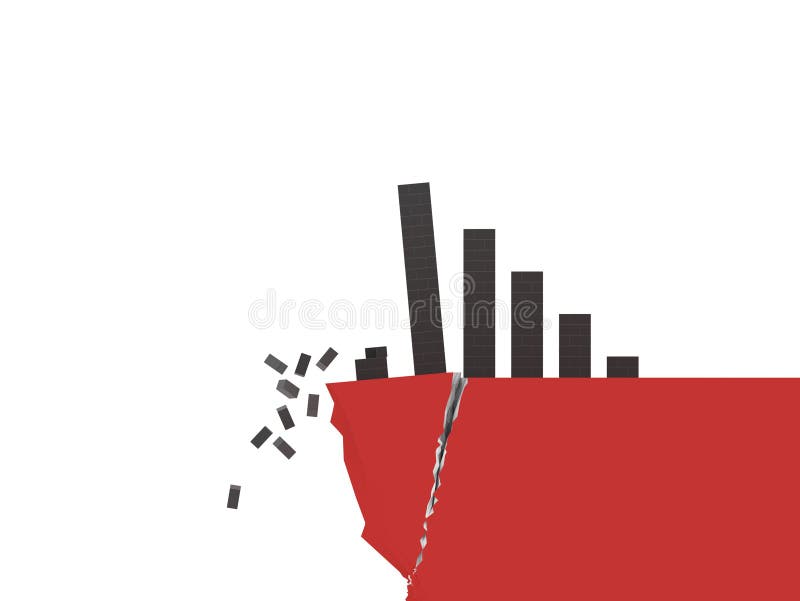 Falling Graph stock illustration. Illustration of black - 69482793