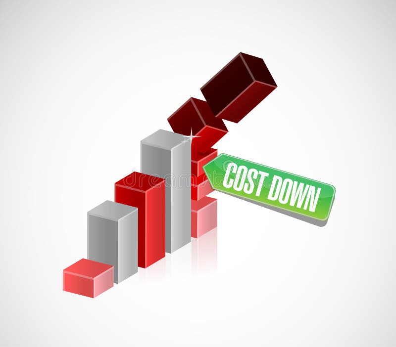 Cost down concept stock illustration. Illustration of factory - 37965019