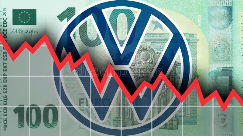 Falling Graph - Profit Slump at VW Editorial Image - Image of billions ...