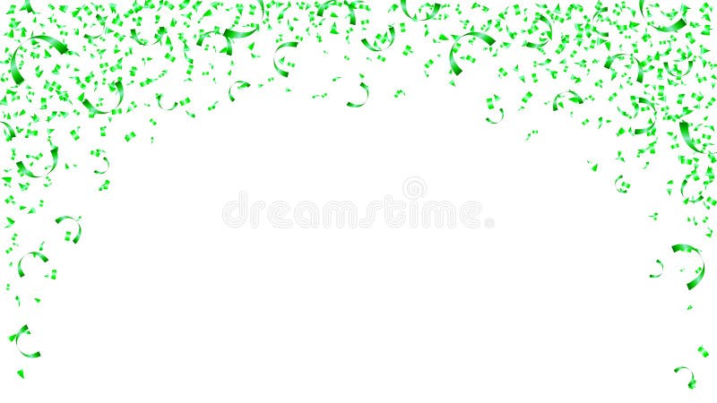 Falling Green Confetti Celebration Party Holiday Decorative Elements ...