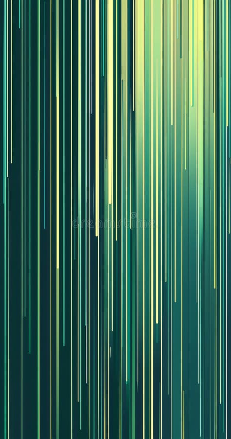 Falling Green and Yellow Vertical Lines of Varying Lengths and Shades ...