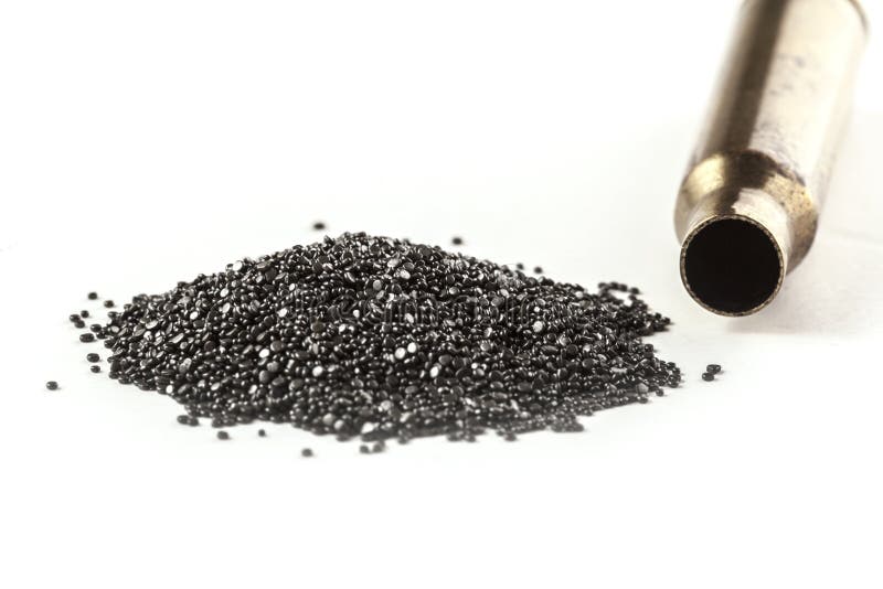 Falling Gunpowder from Bullet Stock Photo - Image of ammo, background ...