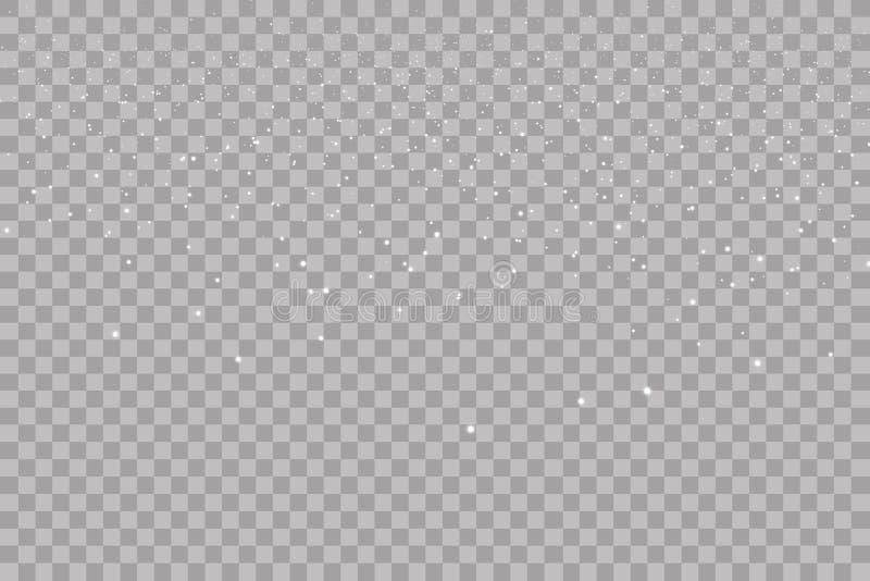 Falling Hail or Snow on a Transparent Background. Falling Water Drops ...