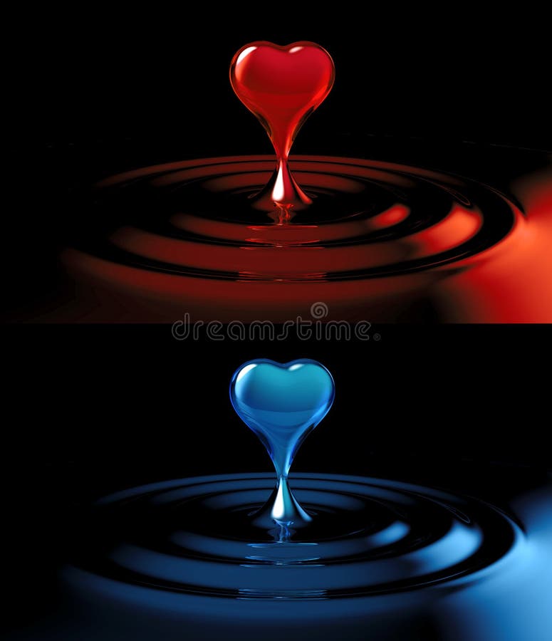 Heart Shaped Water Drop Stock Illustrations – 204 Heart Shaped Water ...