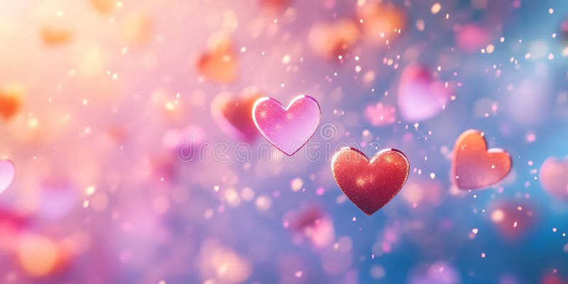 Falling Hearts Background Image Stock Illustration - Illustration of ...