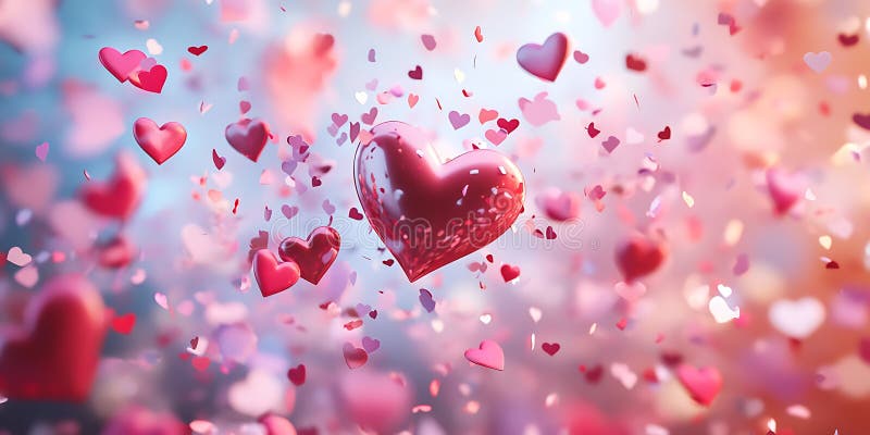 Falling Hearts Image stock illustration. Illustration of valentines ...