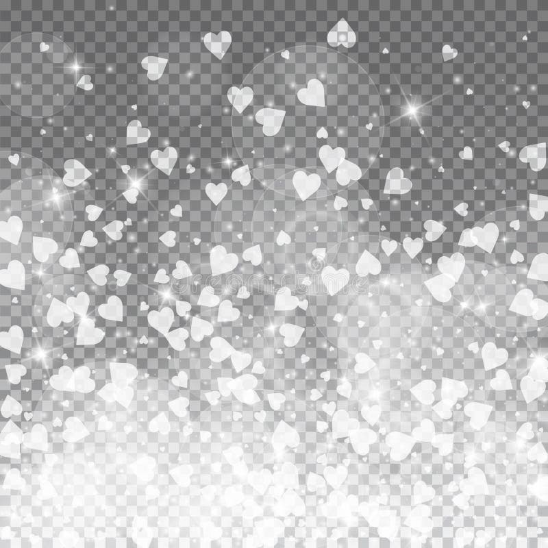 Falling Hearts Valentine Background. Stock Vector - Illustration of ...