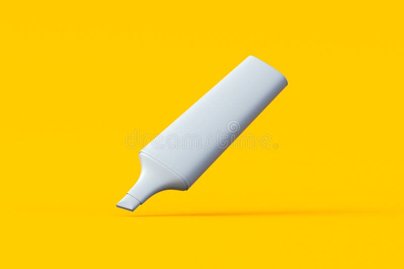 Falling Highlighter Pen on Orange Background. Marker for Highlight and ...