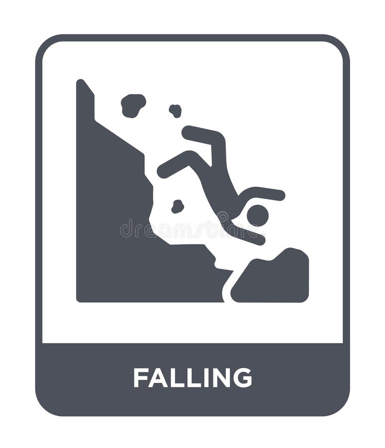 Falling Icon in Trendy Design Style. Falling Icon Isolated on White ...