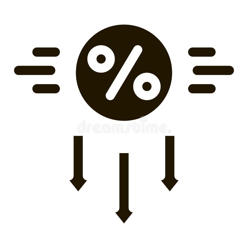 Falling Interest Down Doodle Icon Hand Drawn Illustration Stock Vector ...