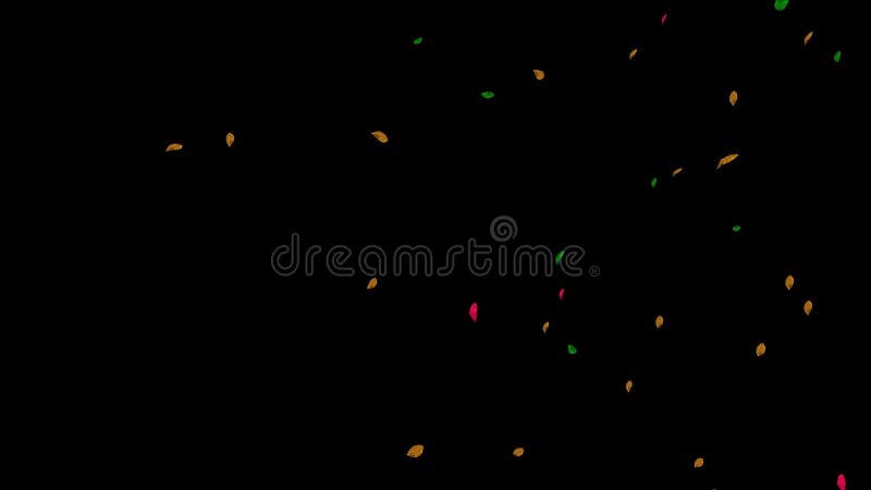 Falling Leaf Video Animation, Multi Color Leaves Falling from Upside 3d ...