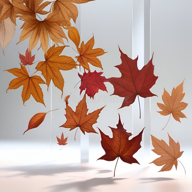 Falling Leaves Isolated stock illustration. Illustration of texture ...