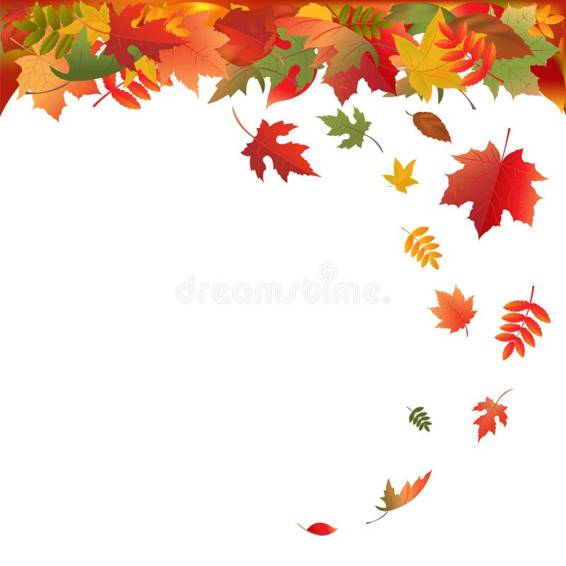Falling Fall Leaves. Vector Stock Vector - Illustration of isolated ...