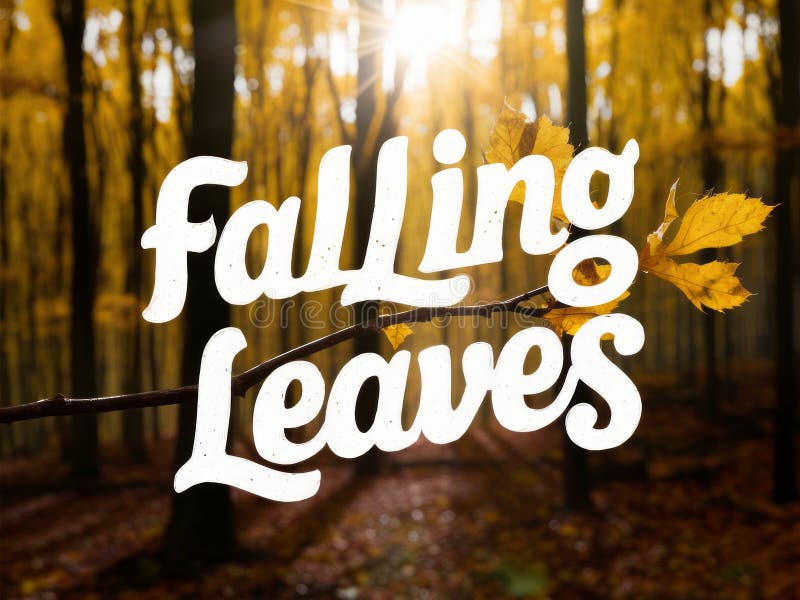 Falling Leaves in Sunlit Autumn Forest: a Seasonal Transition Stock ...