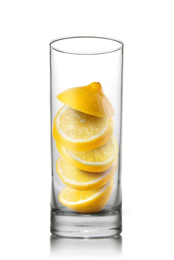 Lemon slice splash stock image. Image of domestic, glass - 18838739