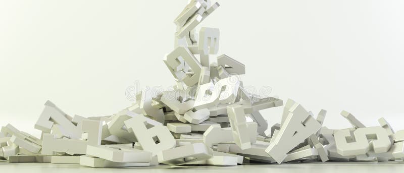 Letters falling stock illustration. Illustration of learn - 21542126