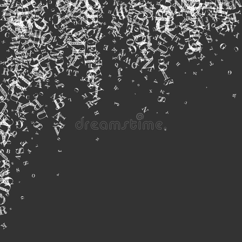 Falling Letters of English Language Stock Illustration - Illustration ...