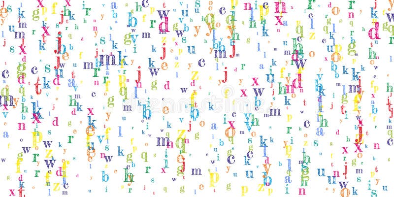 Falling Letters of English Language Stock Vector - Illustration of ...